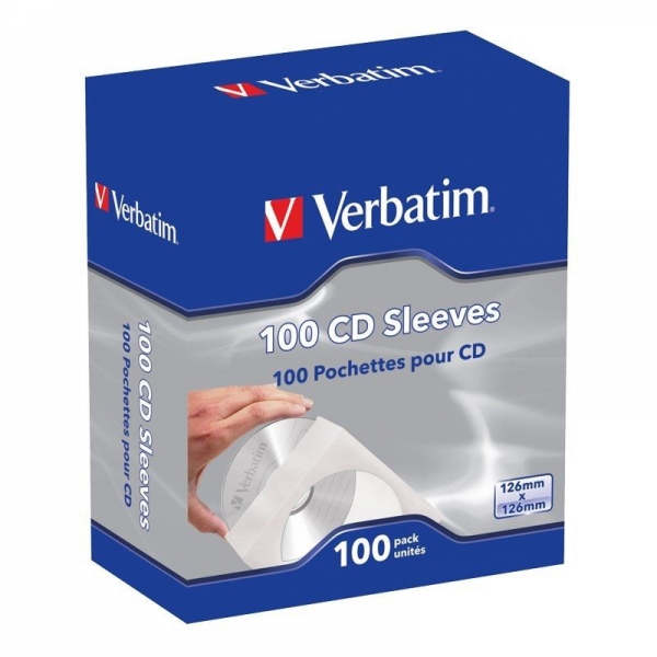 Sobres para CD VERBATIM Sleeves 49976 - Caja 100 unidades | CasadelaTinta